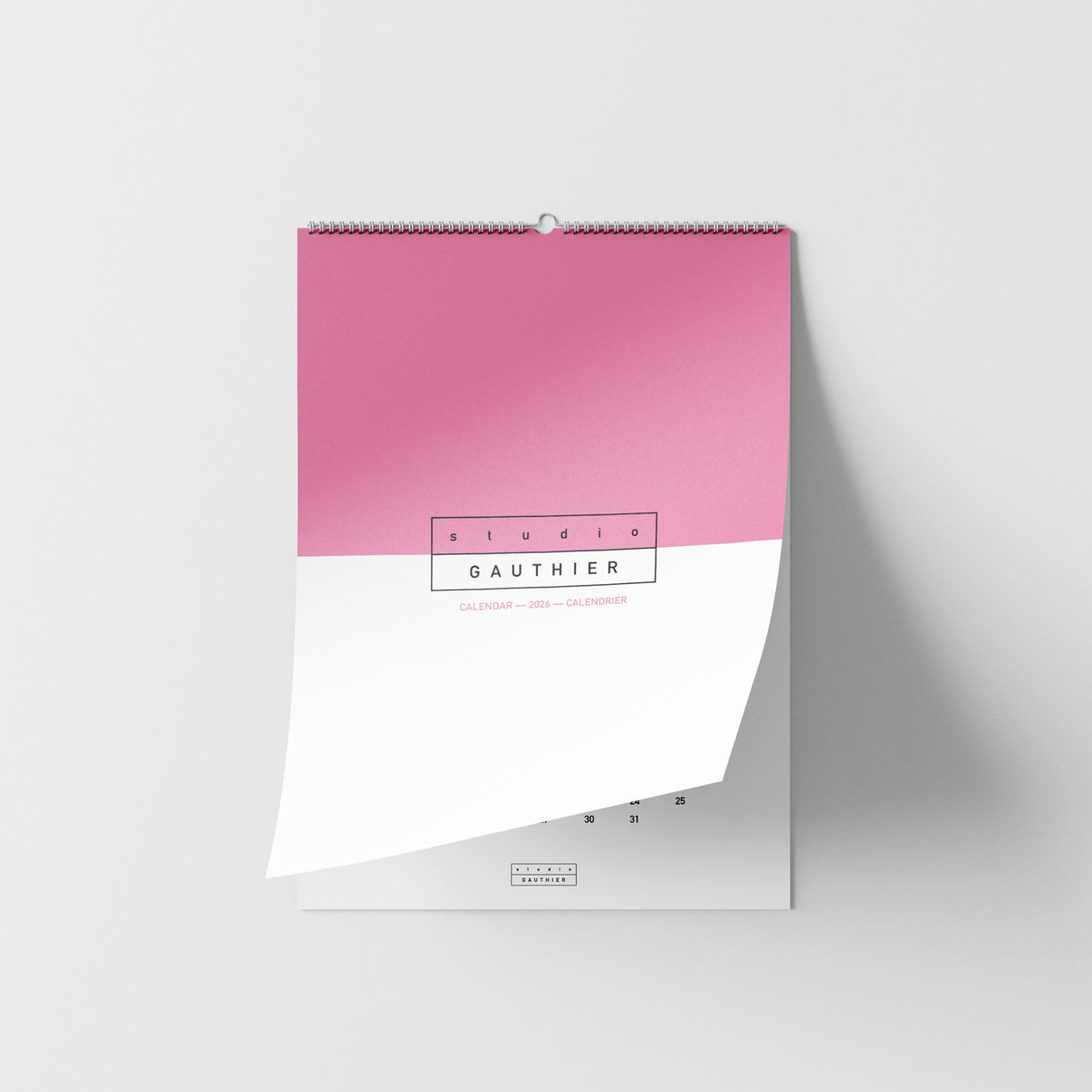 Calendrier 2026 – Studio Gauthier